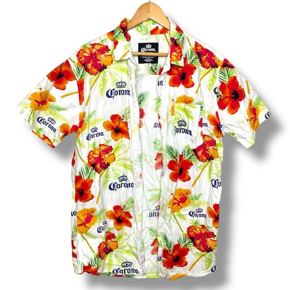 Corona | Shirts | Corona Beer Mens Hawaiian Tropical Short Sleeve ...